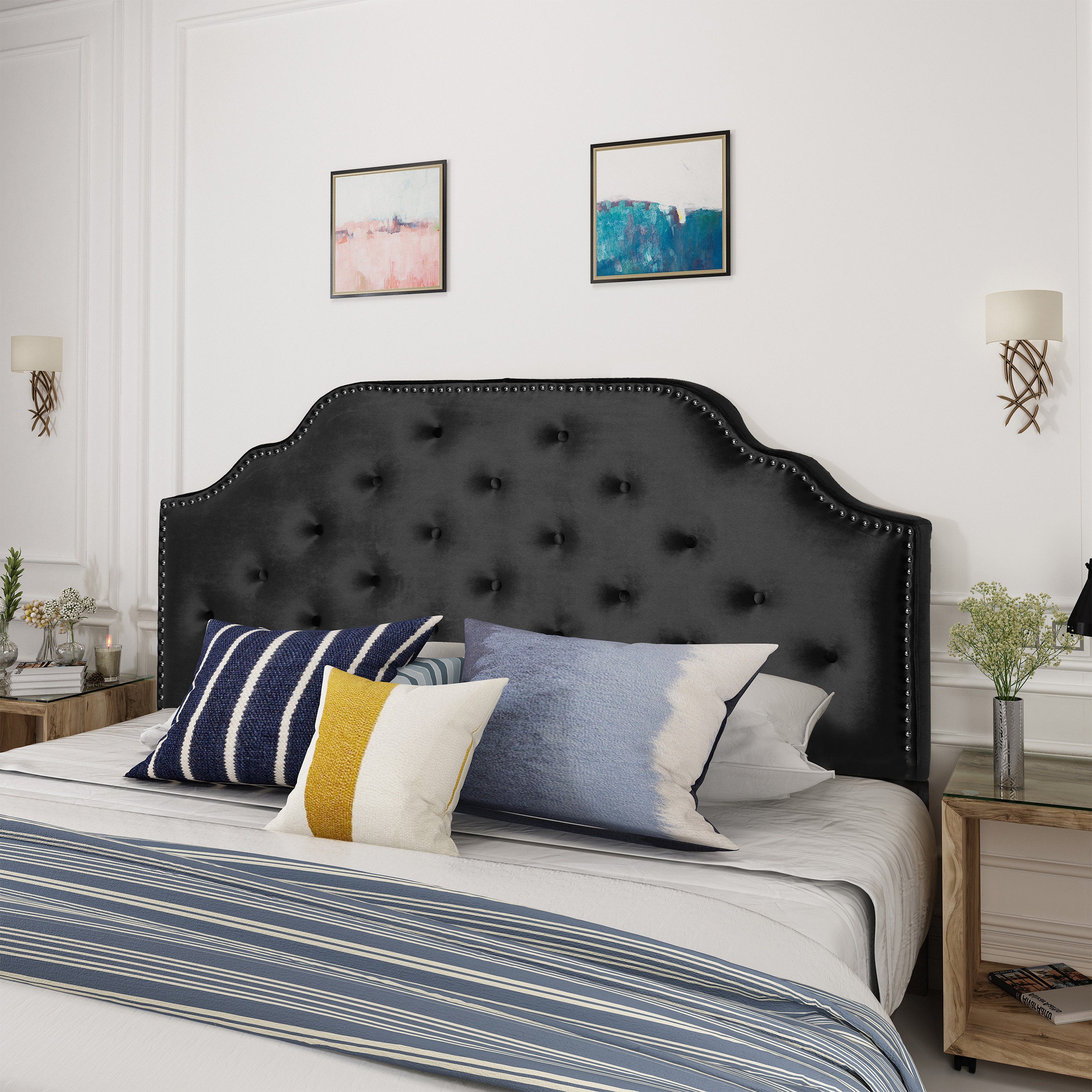 Luella Button Tufted Upholstered Headboard – Pier 1