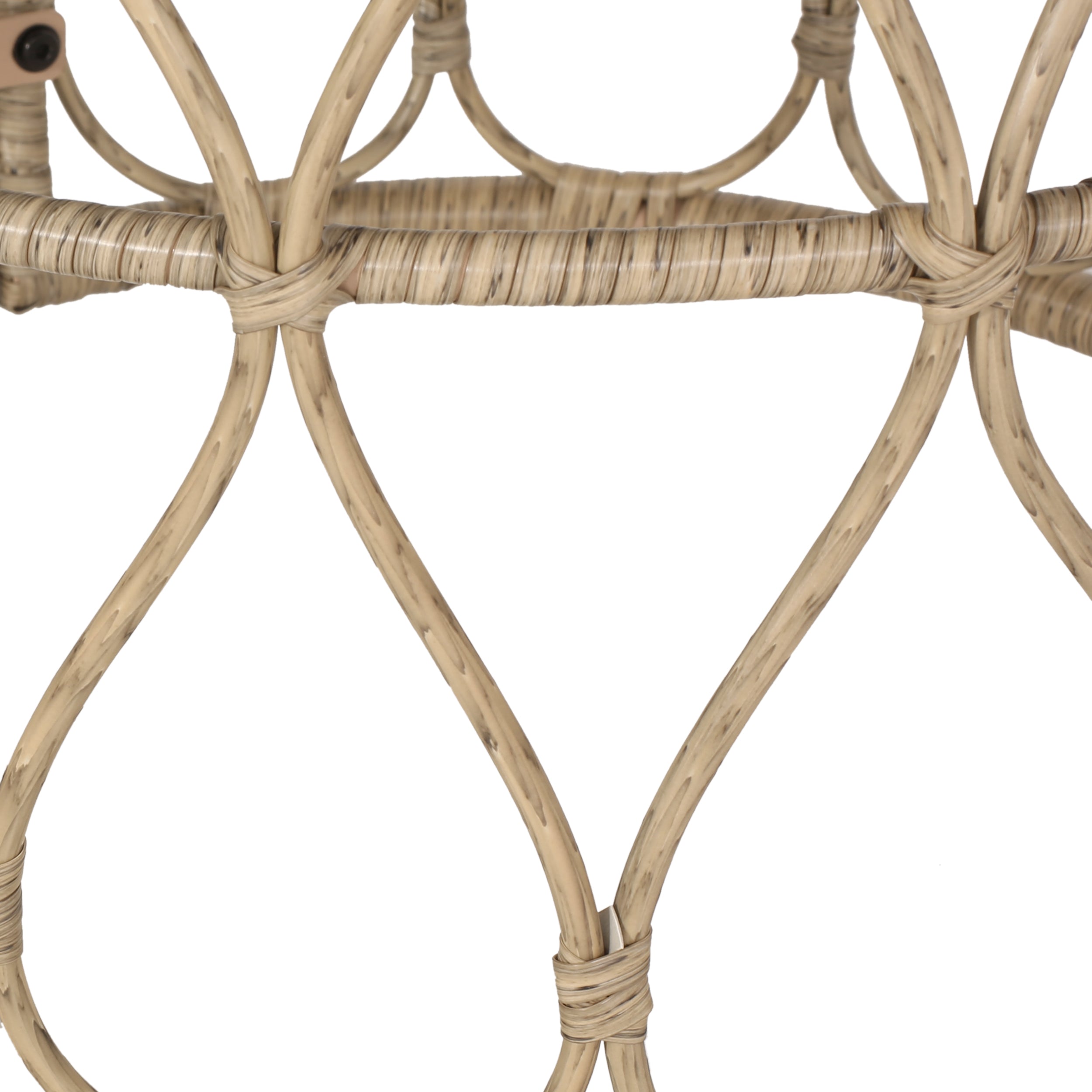 Cultured Outdoor Side Table with Wicker Weave Top and Looped Design ...