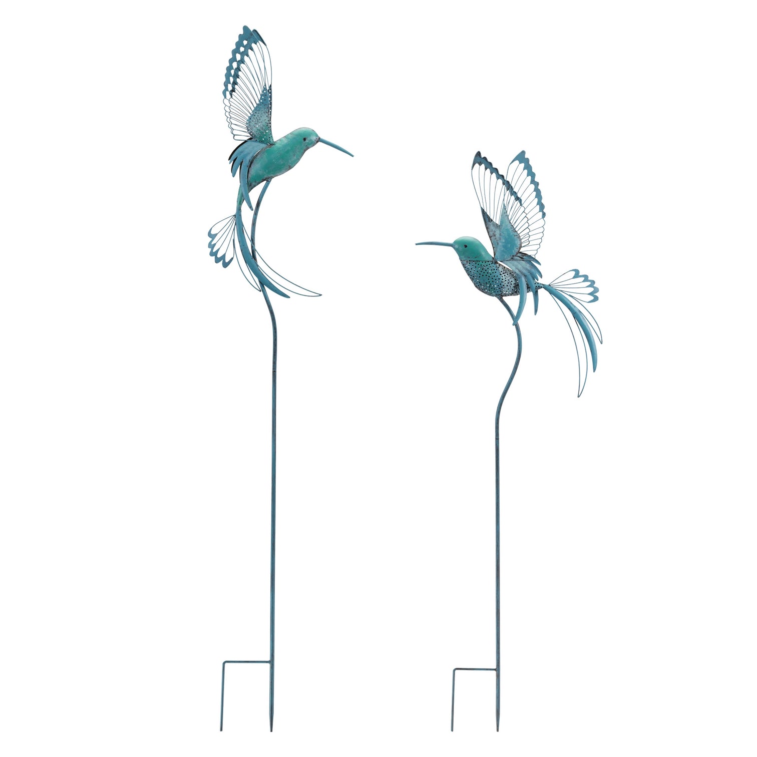 Iron Metal Hummingbird Garden Stake, Set of 2 – Pier 1