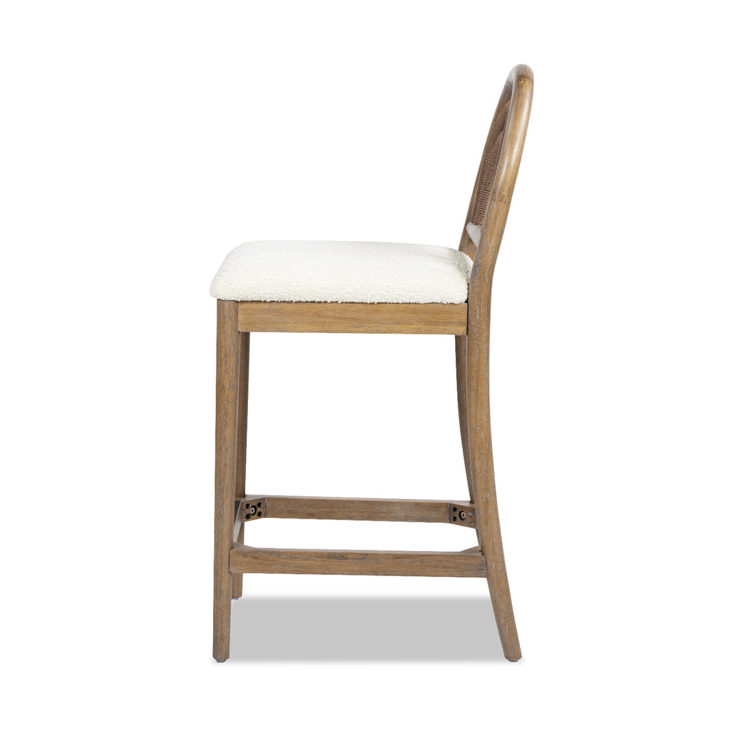 27" Upholstered Counter Stool with Arched Back Wood, Set of 2 - Pier 1
