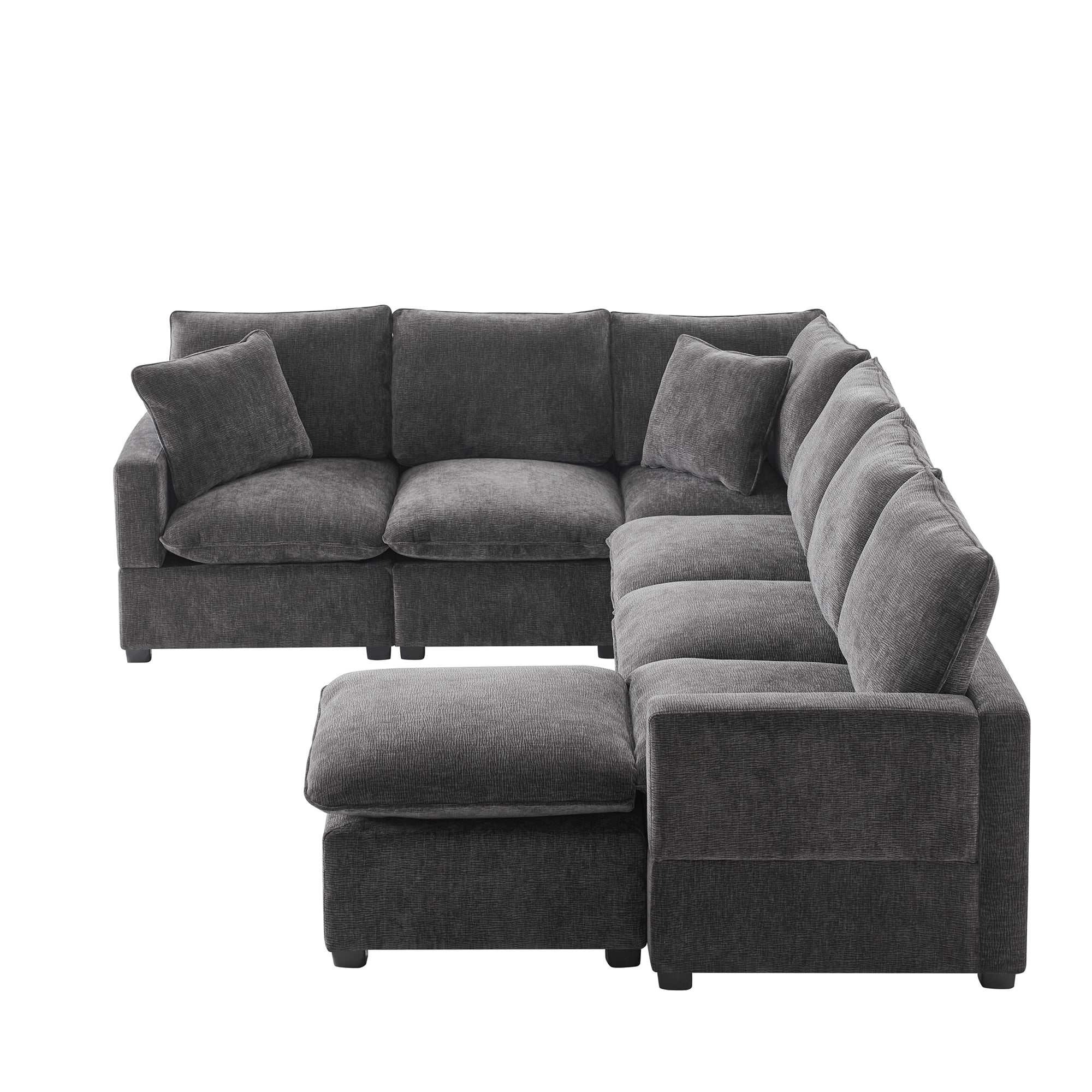 Chenille Modular U-Shape Sectional Sofa, Seats 7 – Pier 1