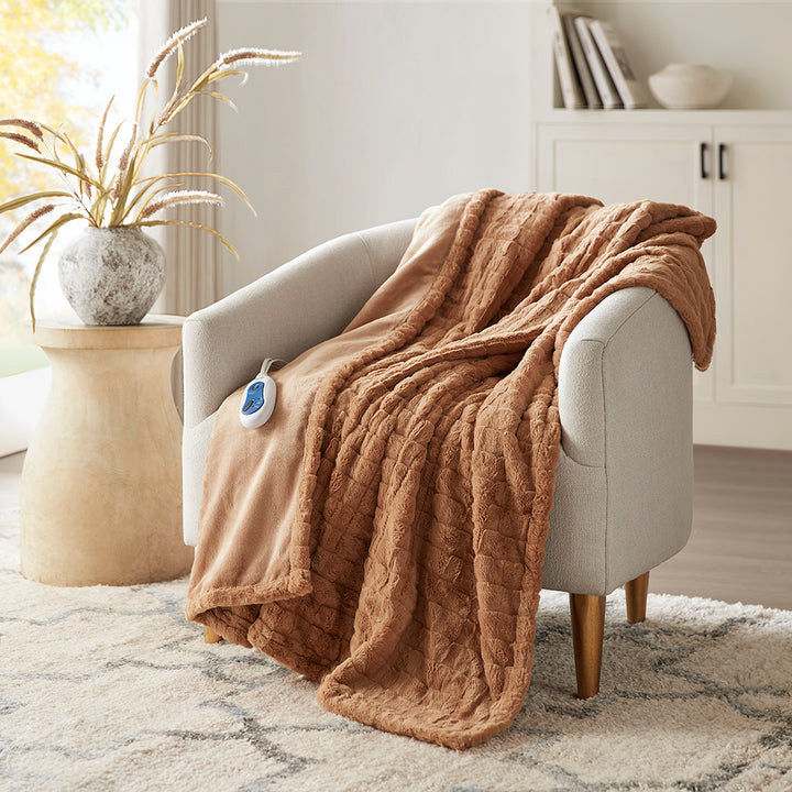 50"x70" Oversized Faux Fur Heated Throw – Pier 1