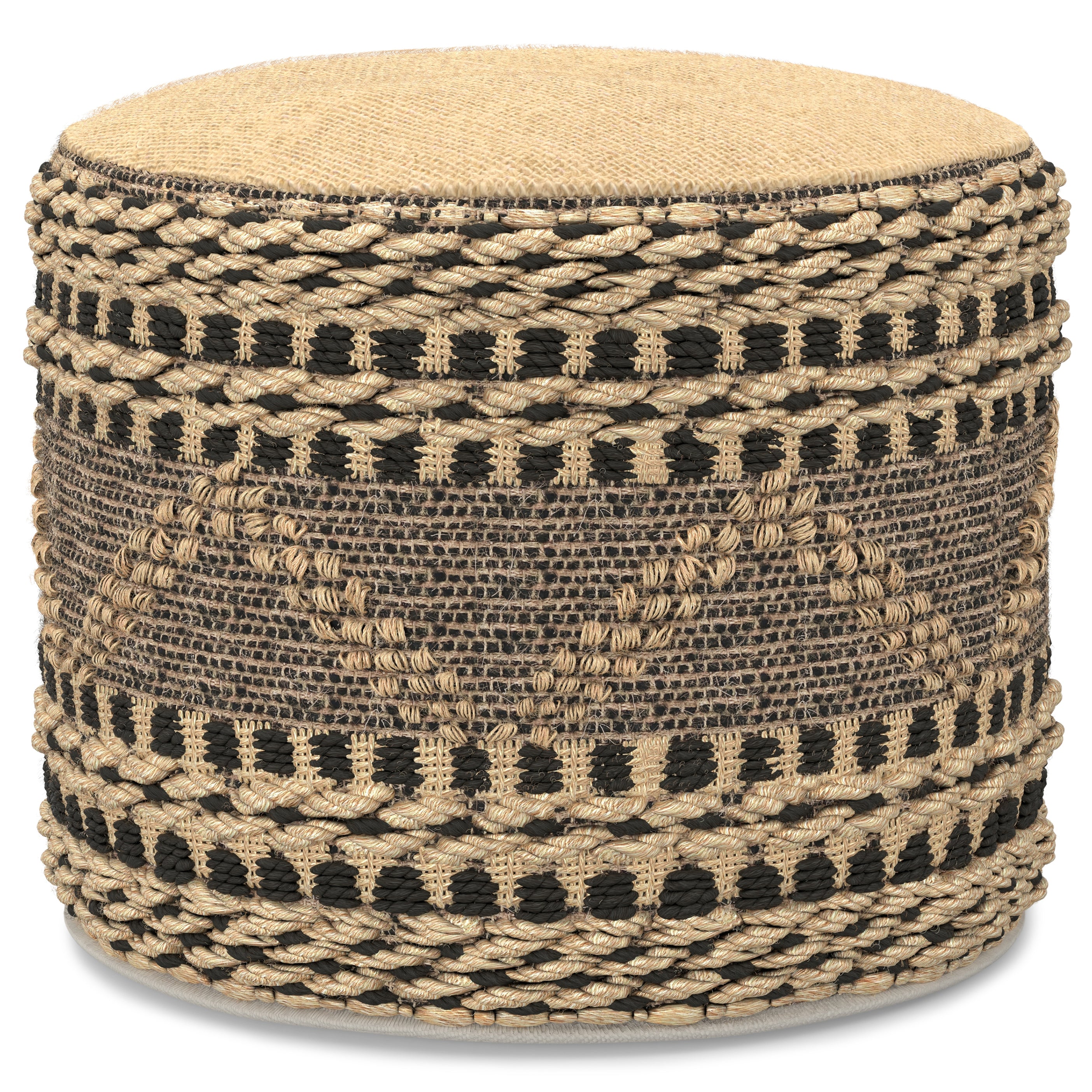 Stella Round Woven Pouf - Pier 1