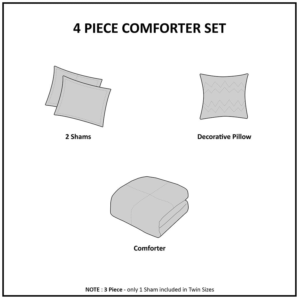 Navy Velvet Twin/Twin XL Comforter Set with Throw Pillow – Pier 1