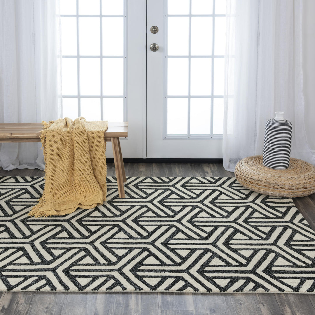 Hand Tufted 100% Wool Geometric Area Rug – Pier 1