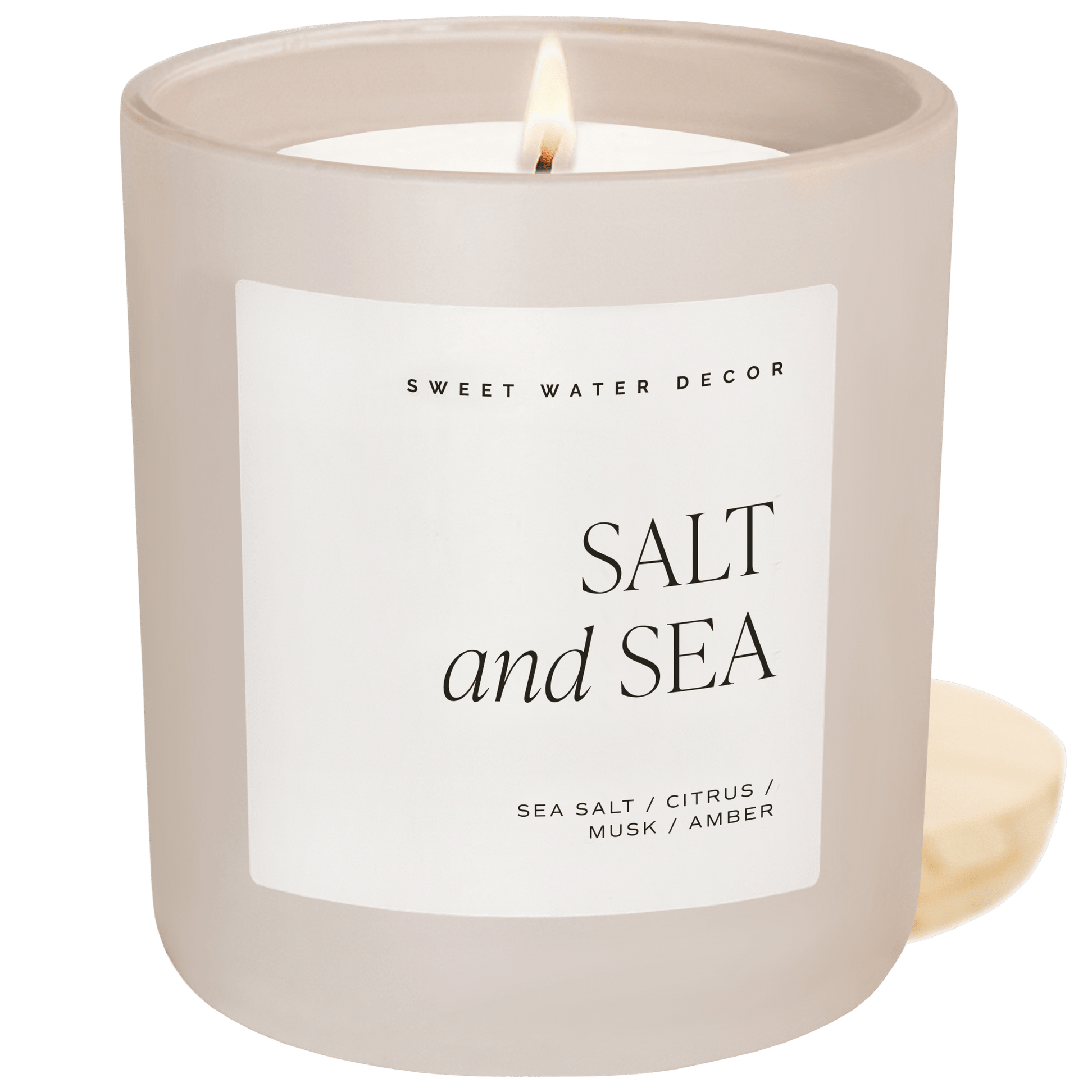 Salt and Sea Soy Candle - Tan Matte Jar - 15 oz - Pier 1