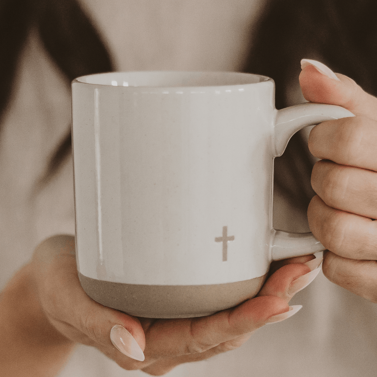 Cross 14oz. Stoneware Coffee Mug - Pier 1