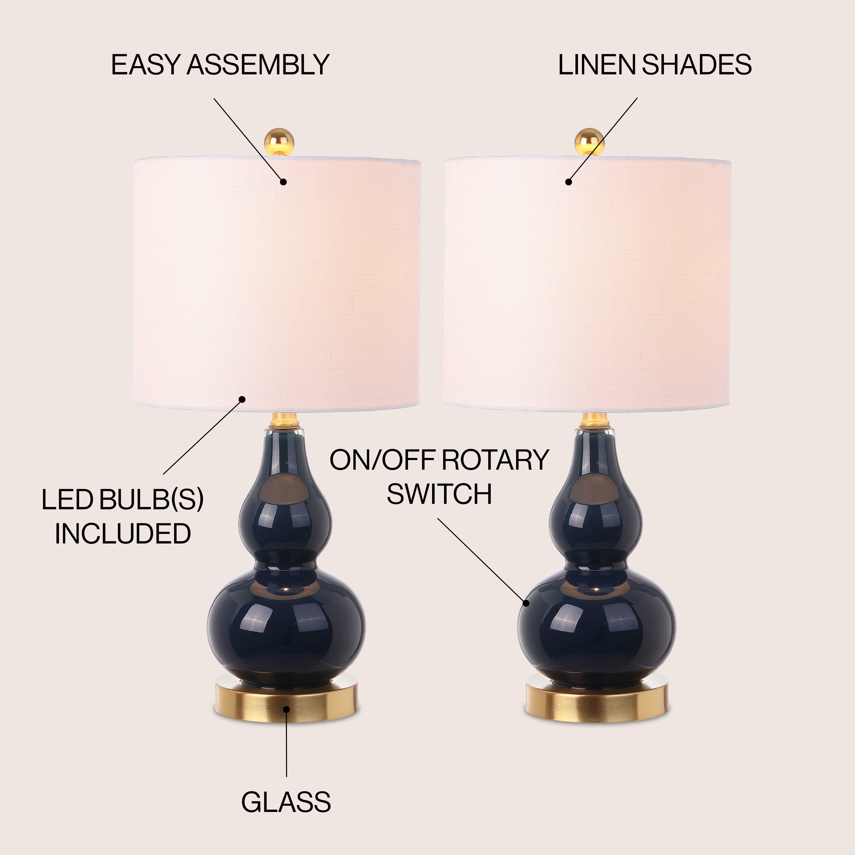 Anya Mini Glass Table Lamp - Pier 1