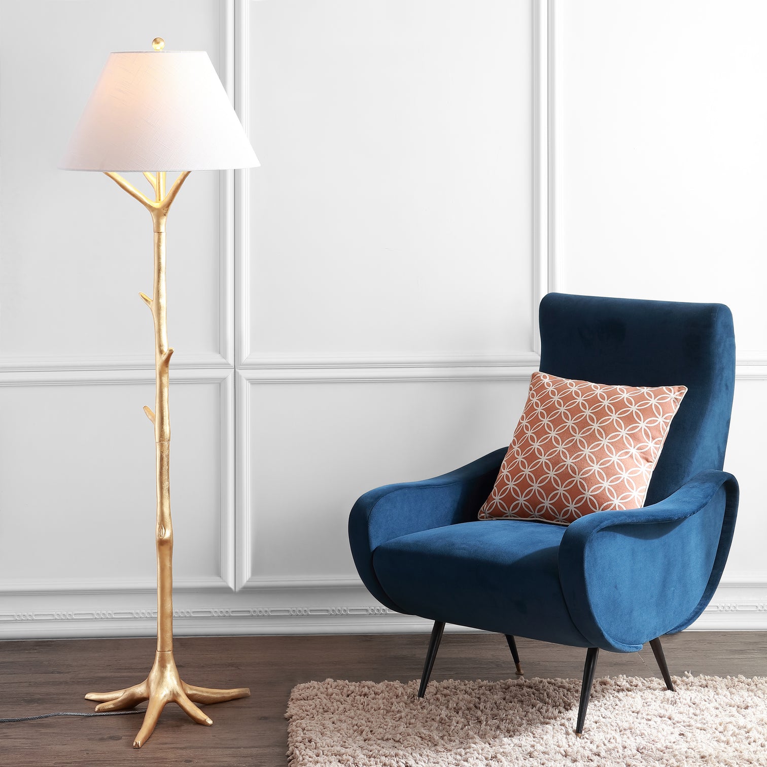 Arbor Faux Bois Resin LED Floor Lamp - Pier 1