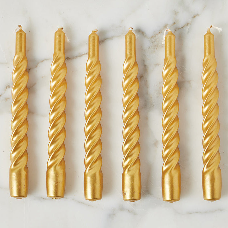 Lacquer Twisted Taper Candles, Set of 6 - Pier 1