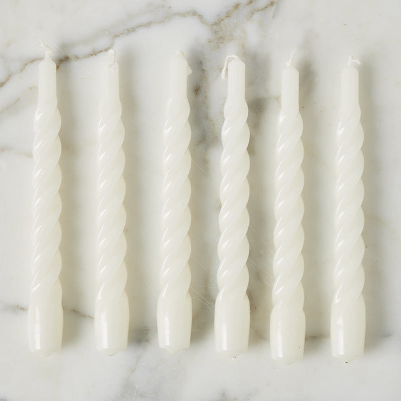 Lacquer Twisted Taper Candles, Set of 6 - Pier 1
