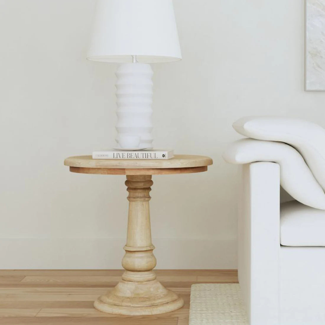 Reya Round Solid Wood Accent Table – Pier 1
