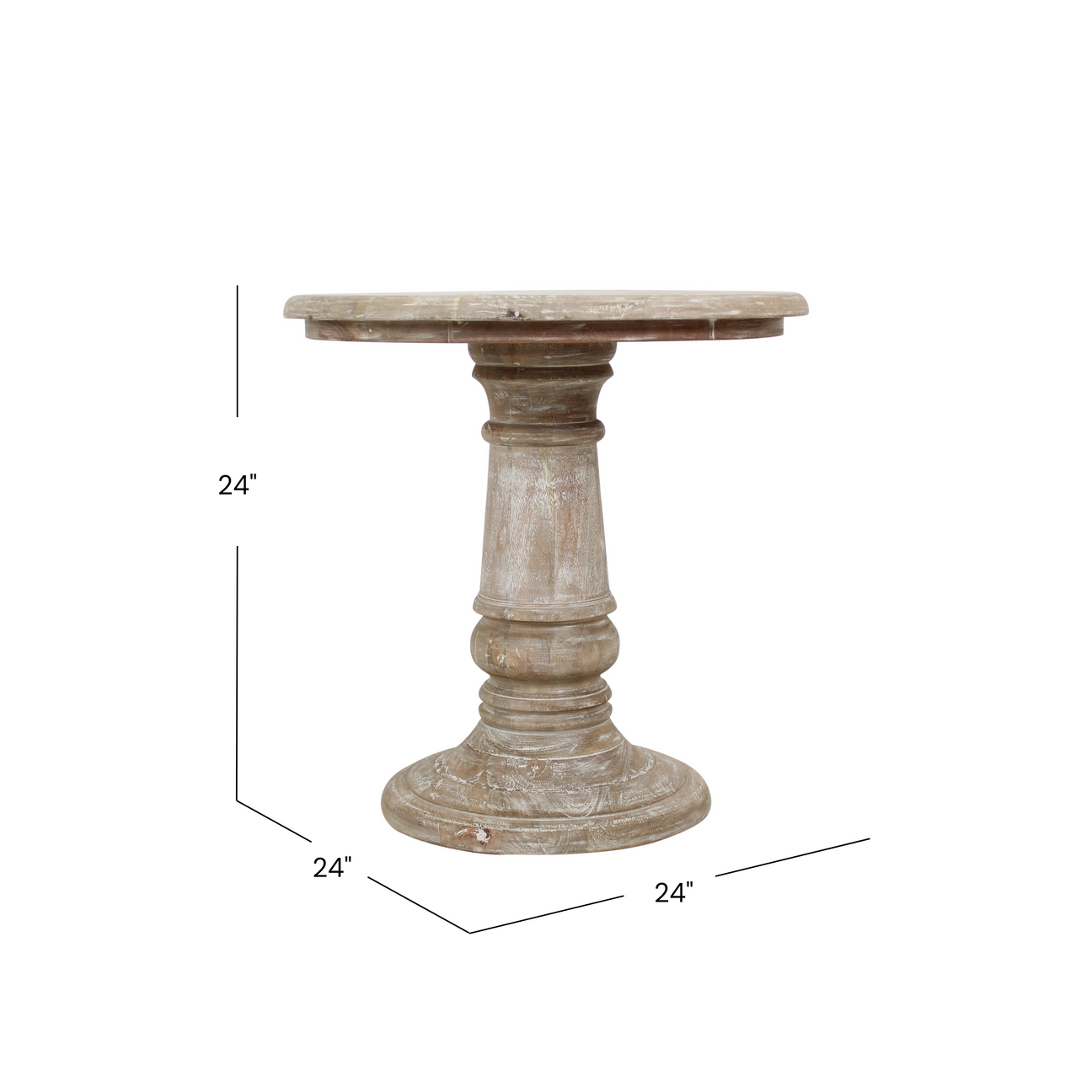 Reya Round Solid Wood Accent Table – Pier 1