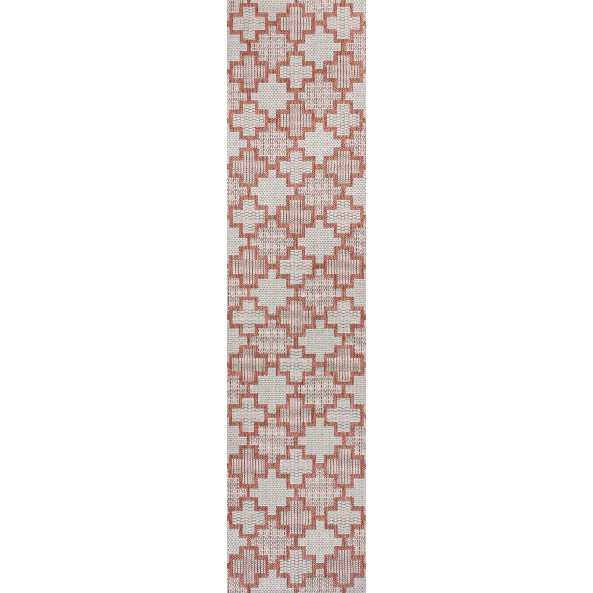 Cyrus Modern Geometric Tile Pattern Indoor/Outdoor Runner Rug - Pier 1