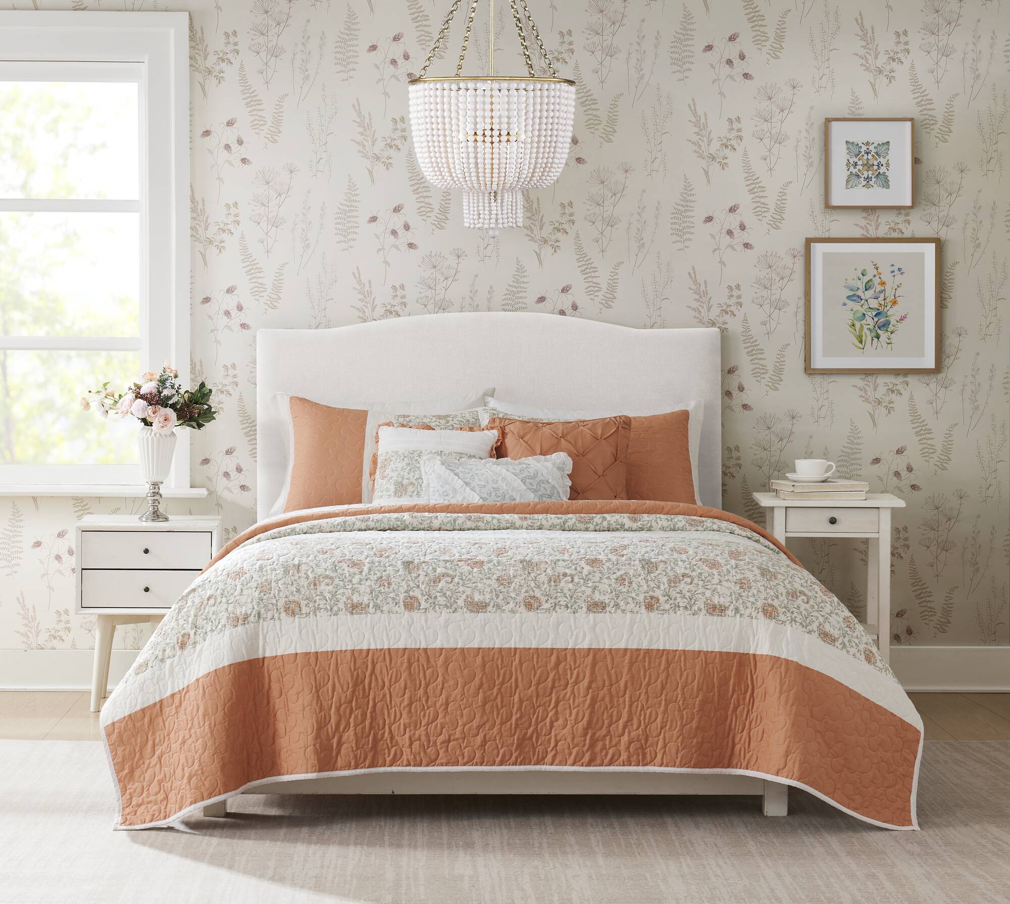 Dawn 6-Piece Cotton Percale Quilt Set with Throw Pillows – Pier 1