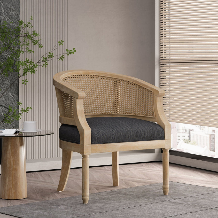 Accent Chair with Curved Back and Turned Leg - Pier 1