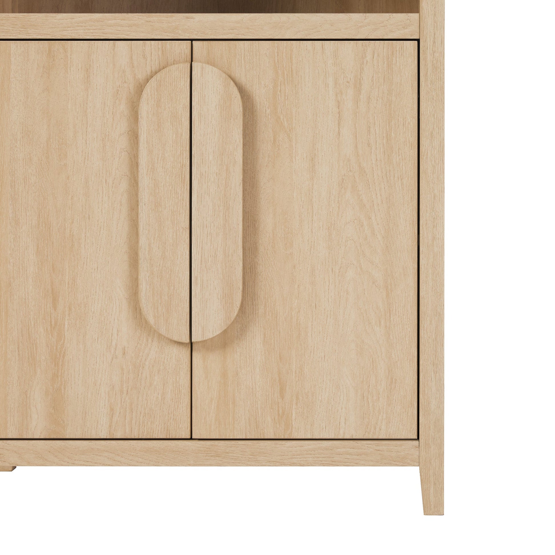 Arched Bookcase with 3 Spacious Shelves and Lower Doors by Walker ...