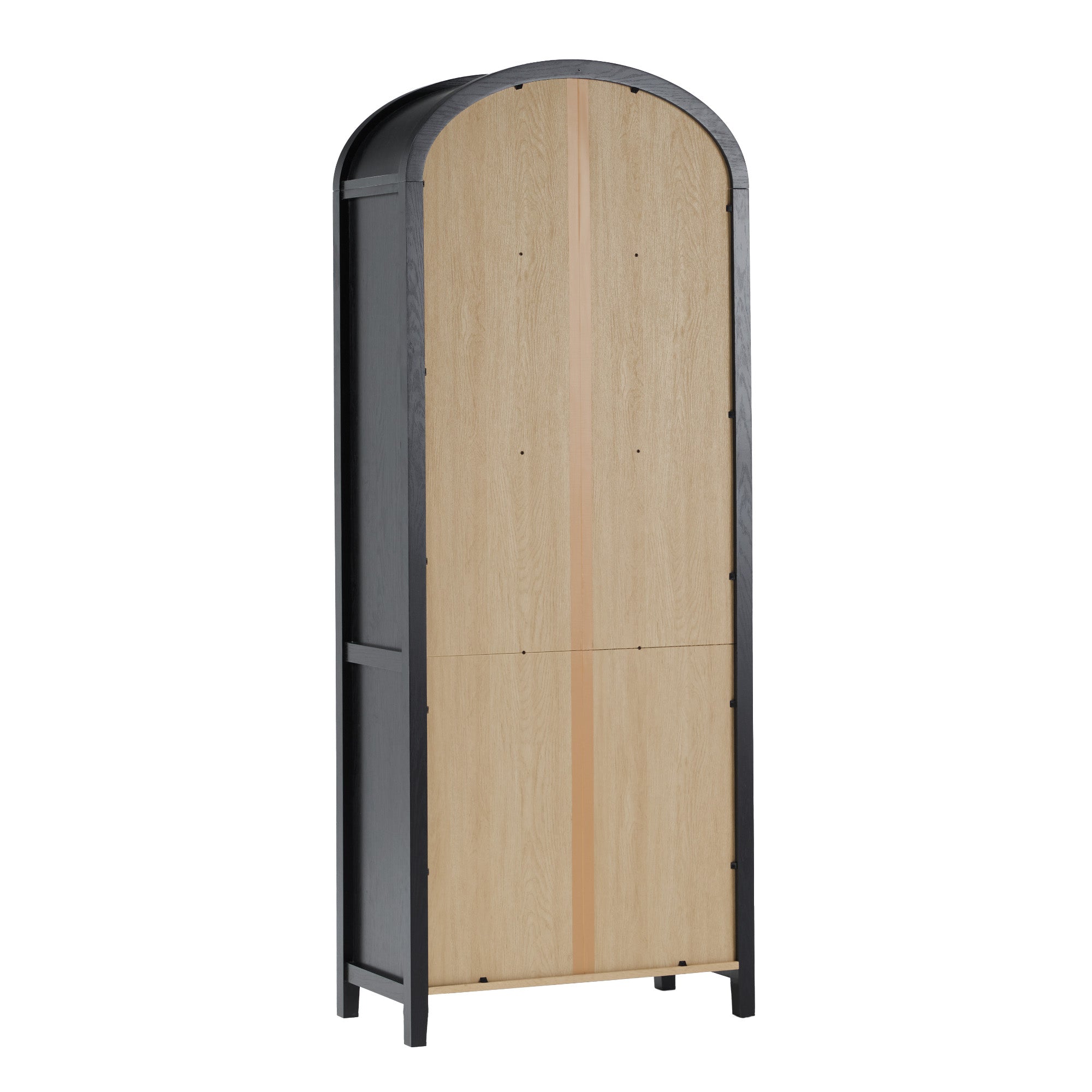 Arched Bookcase with 3 Spacious Shelves and Lower Doors by Walker ...