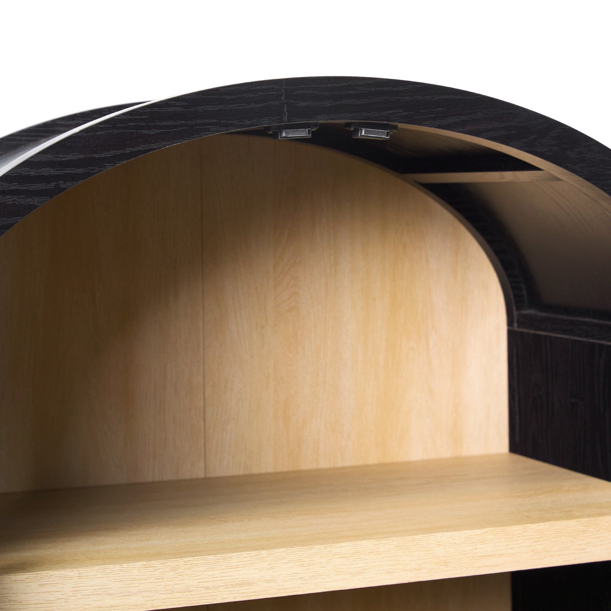 Arched Tall Bookcase with Glass Doors and 5 Shelves by Walker Edison ...