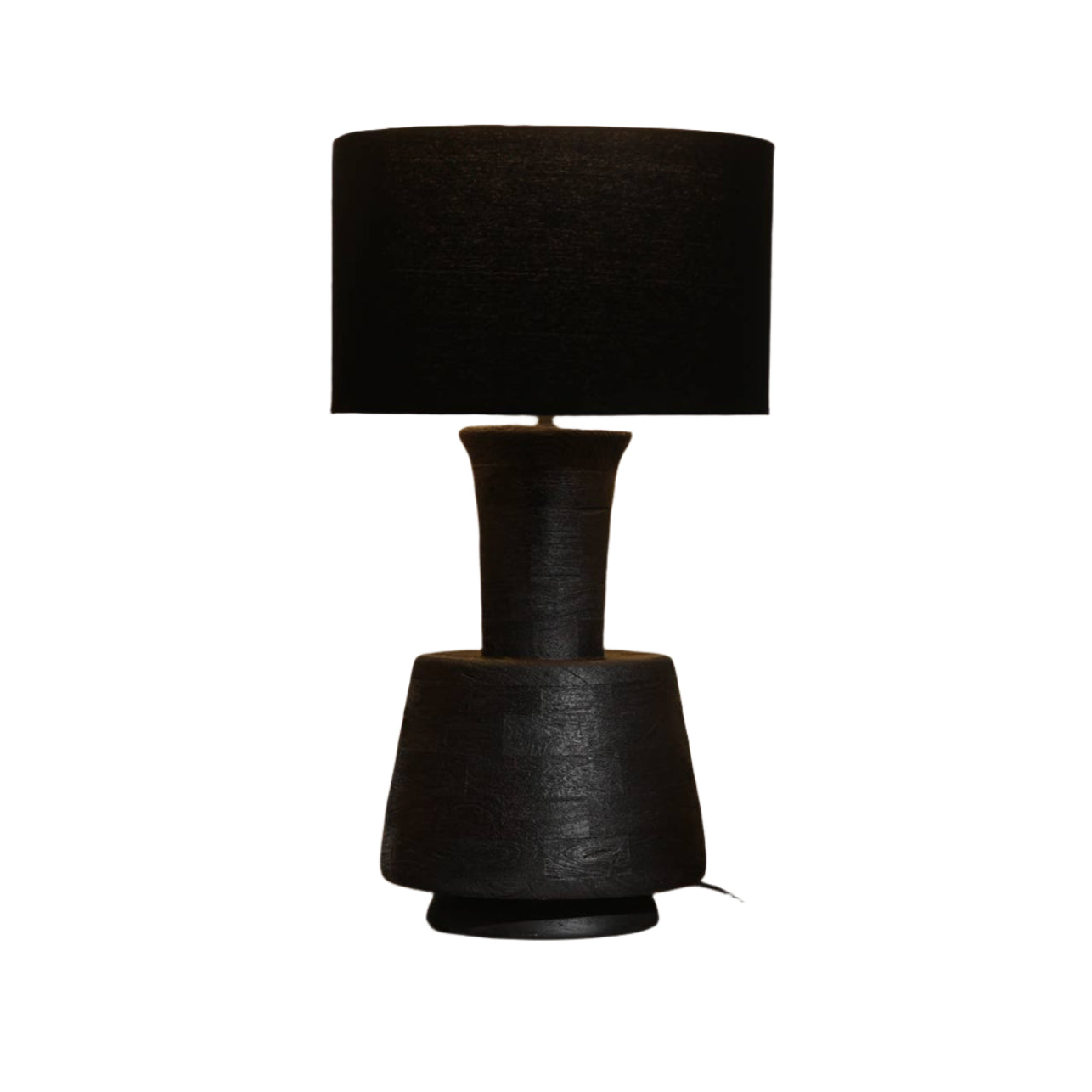 Decorative Table Lamp with Wooden Base-16.5X16.5X29" - Pier 1