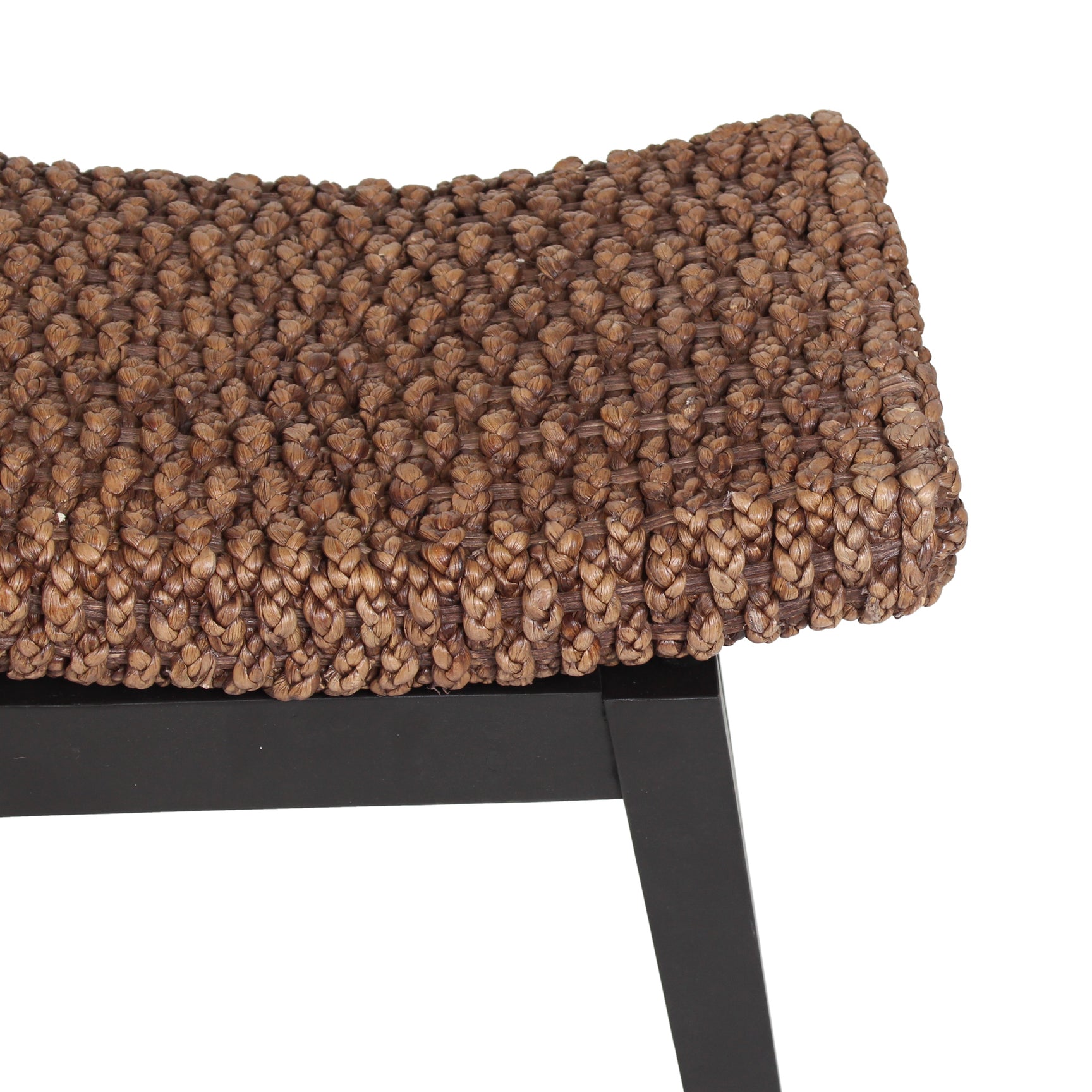 Wicker and Wood Wave Double Bench - Pier 1