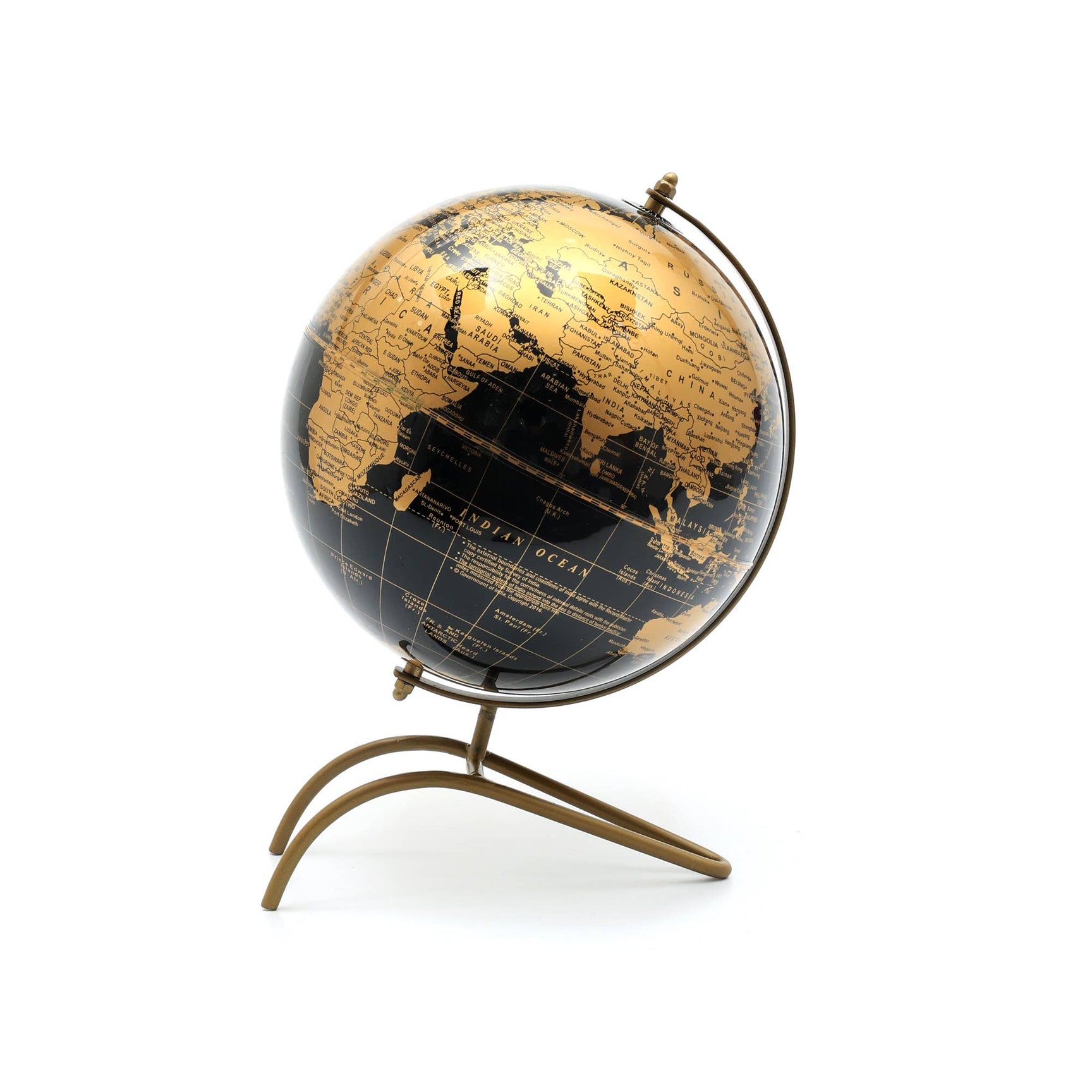 Tabletop Iron Electroplated Globe With V Stand - Pier 1