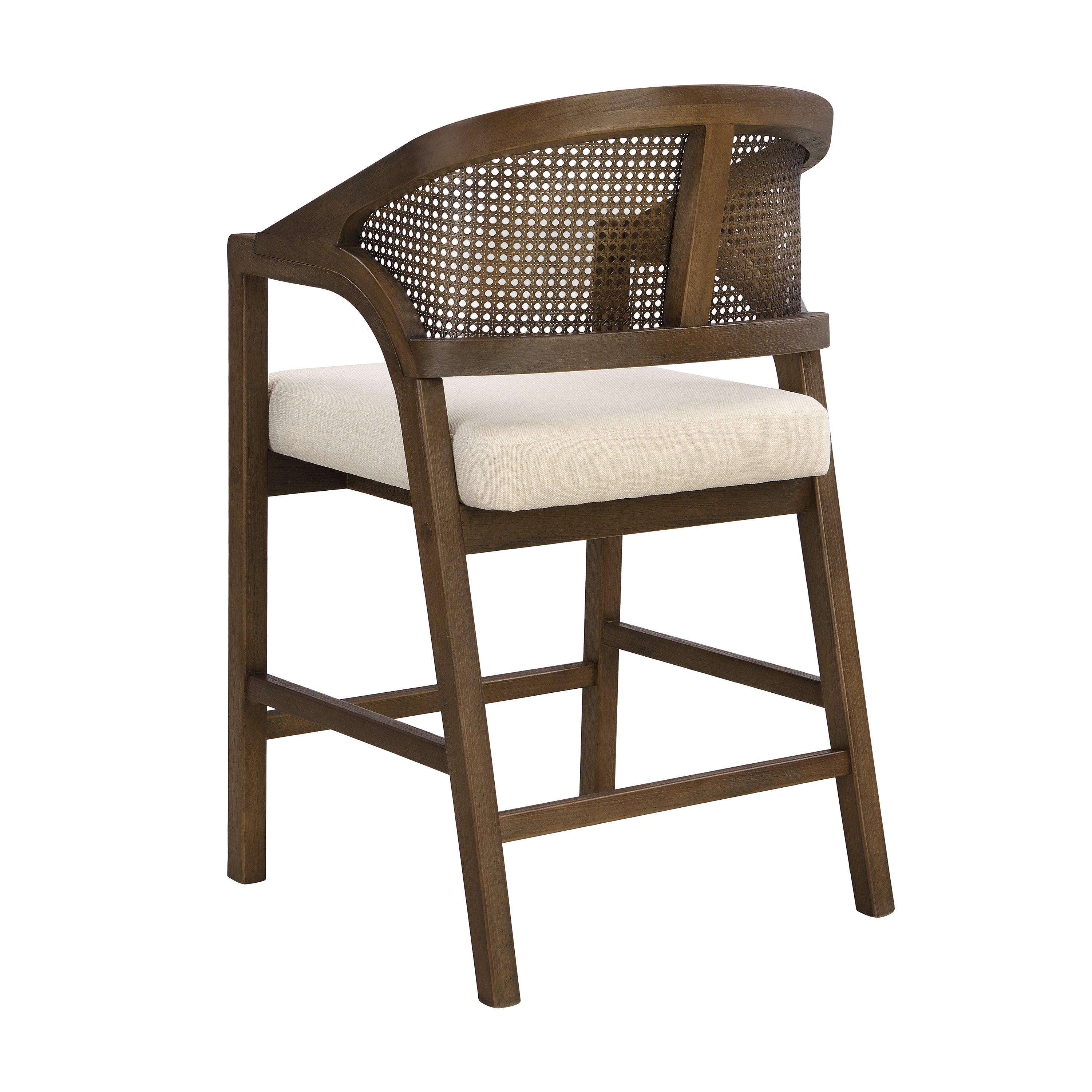 Wooden Frame Counter Stool with Rattan Back, Set of 2 – Pier 1