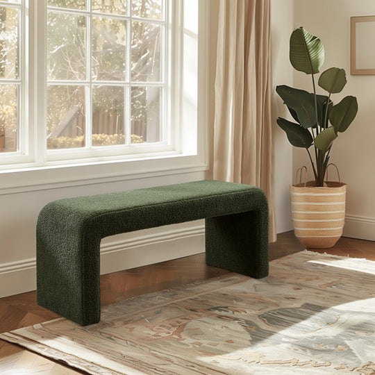 Goldmine Upholstered Bench with Curved Seat - Pier 1