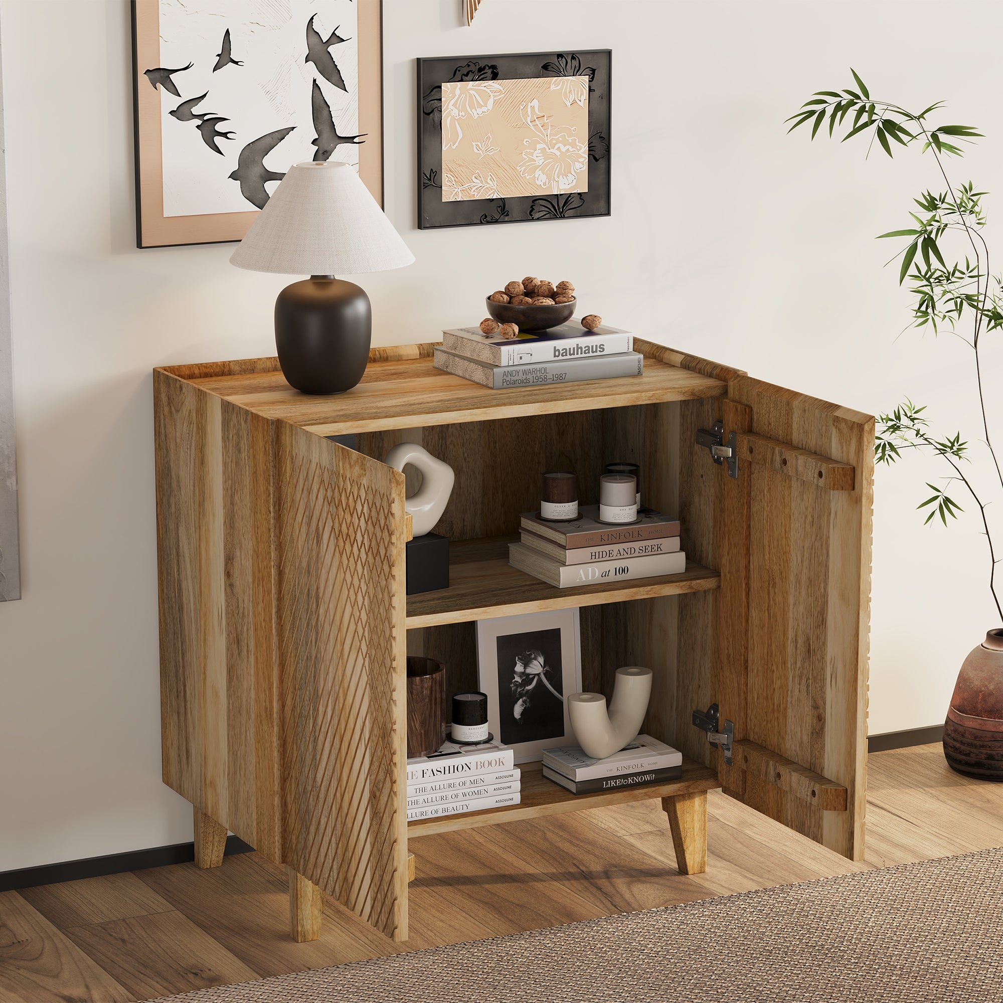 Rustic Mango Wood Accent Storage Cabinet – Pier 1