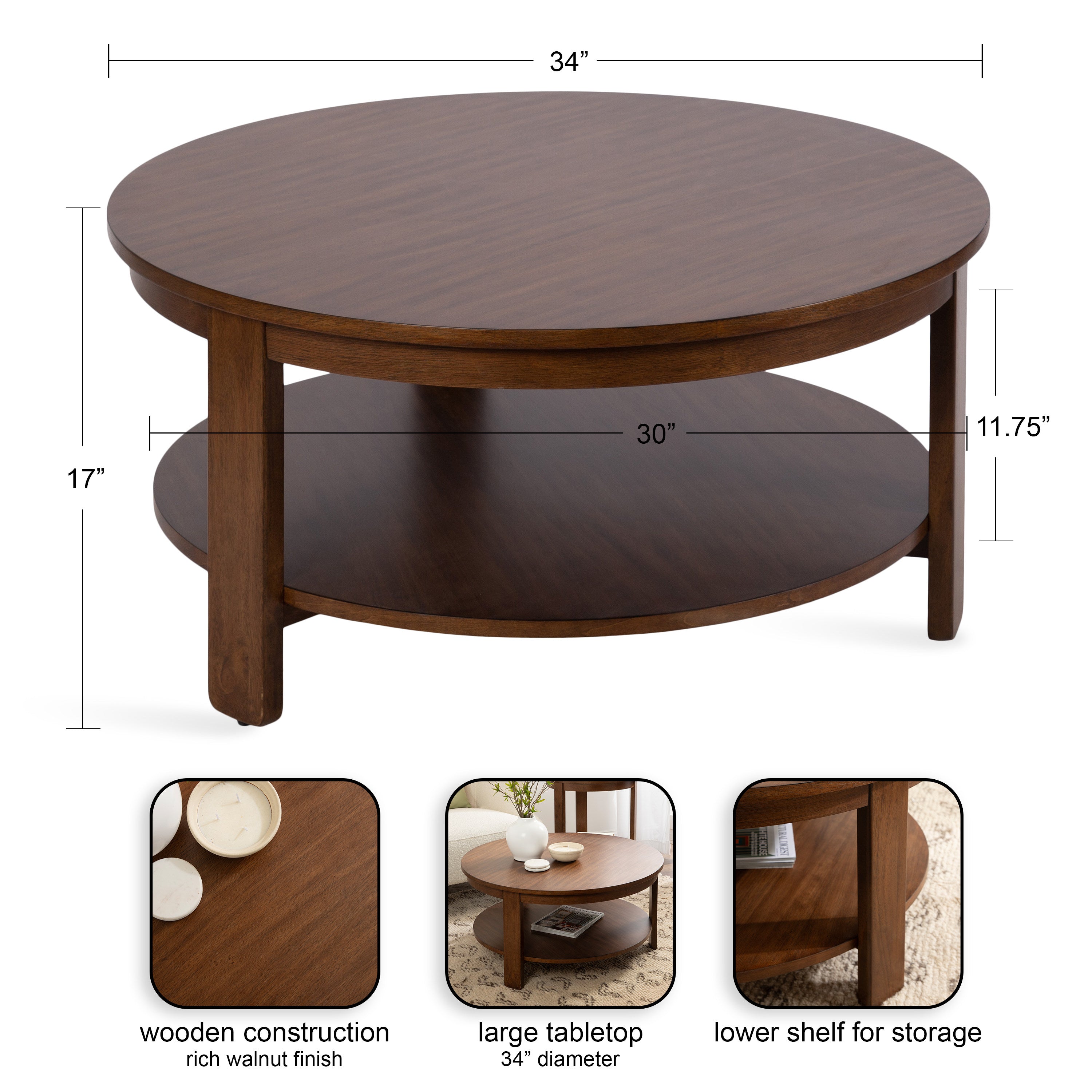 Foxford Round Wood Coffee Table – Pier 1