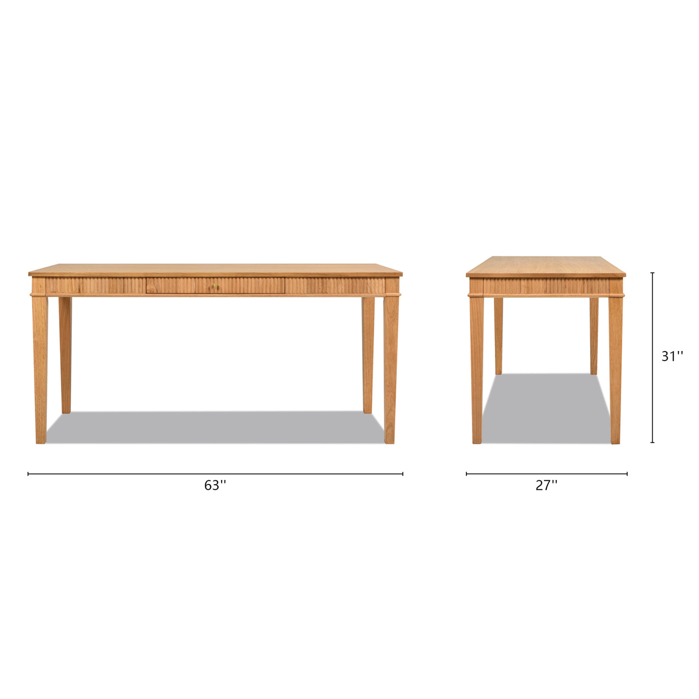 Dumont Modern Farmhouse 1-Drawer Fluted Home Office Writing Desk – Pier 1