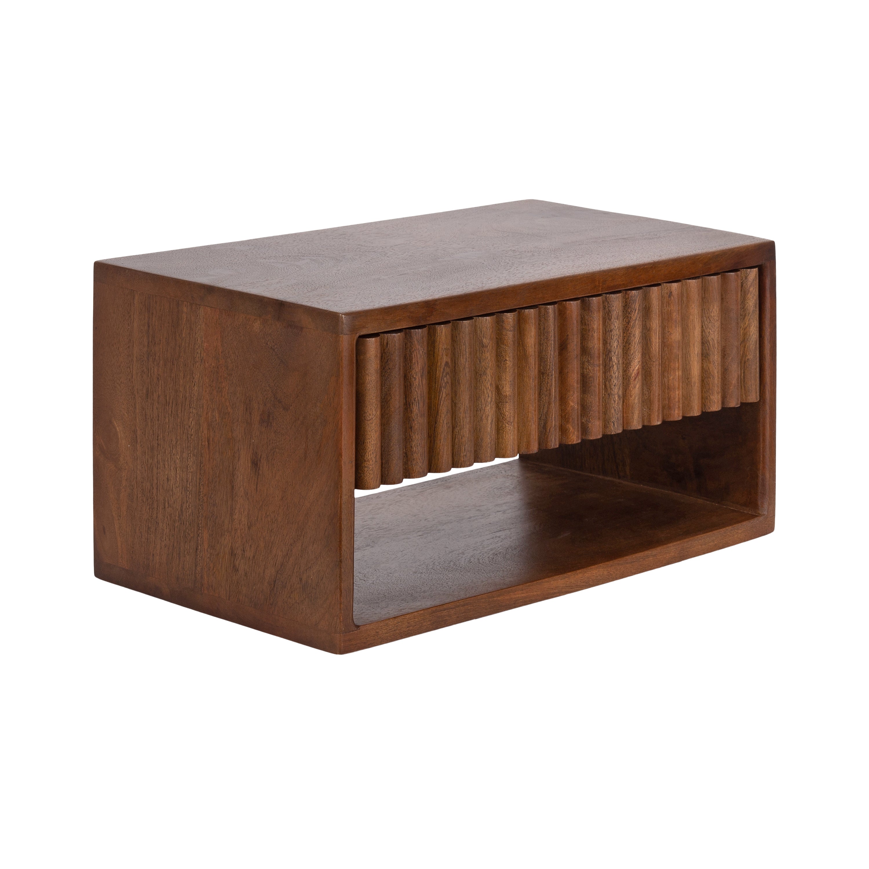 Reid Floating Wood Side Table with Open Storage – Pier 1