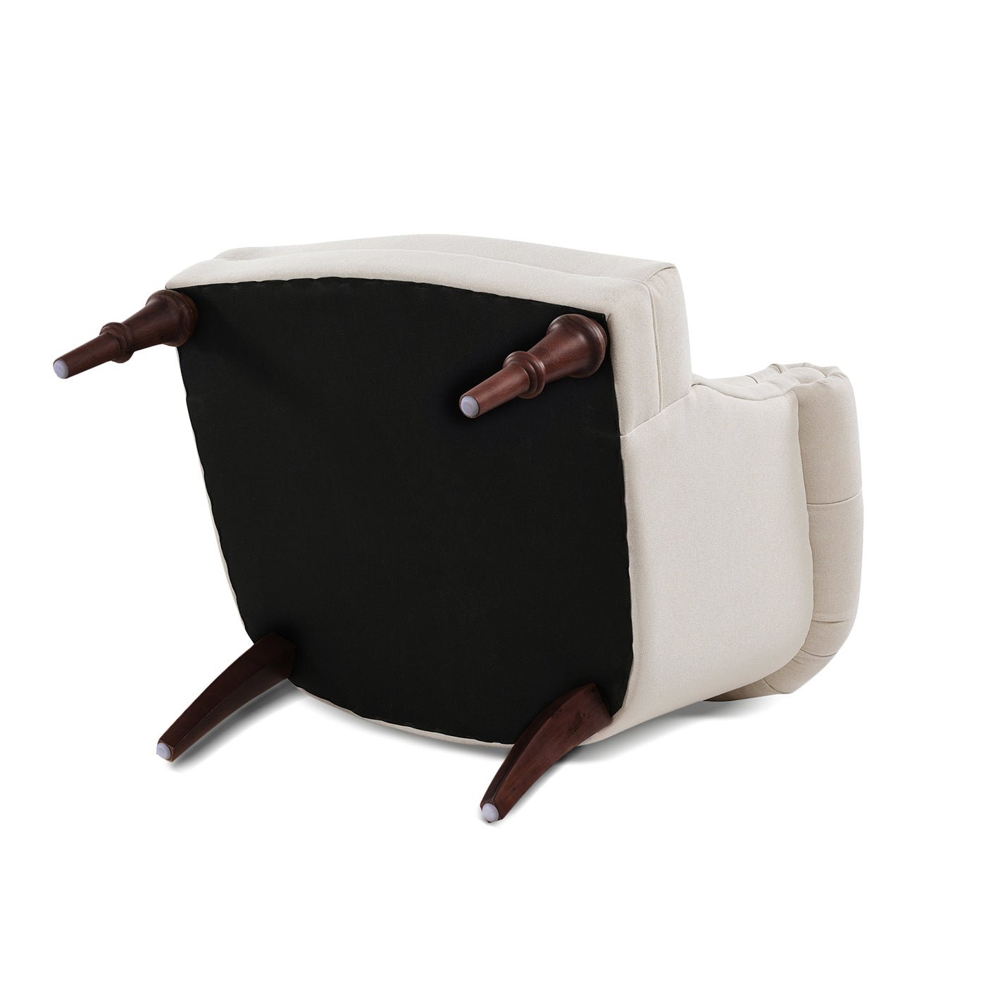Comforts Upholstered Accent Chair with Recessed Arms and Barrel Design ...
