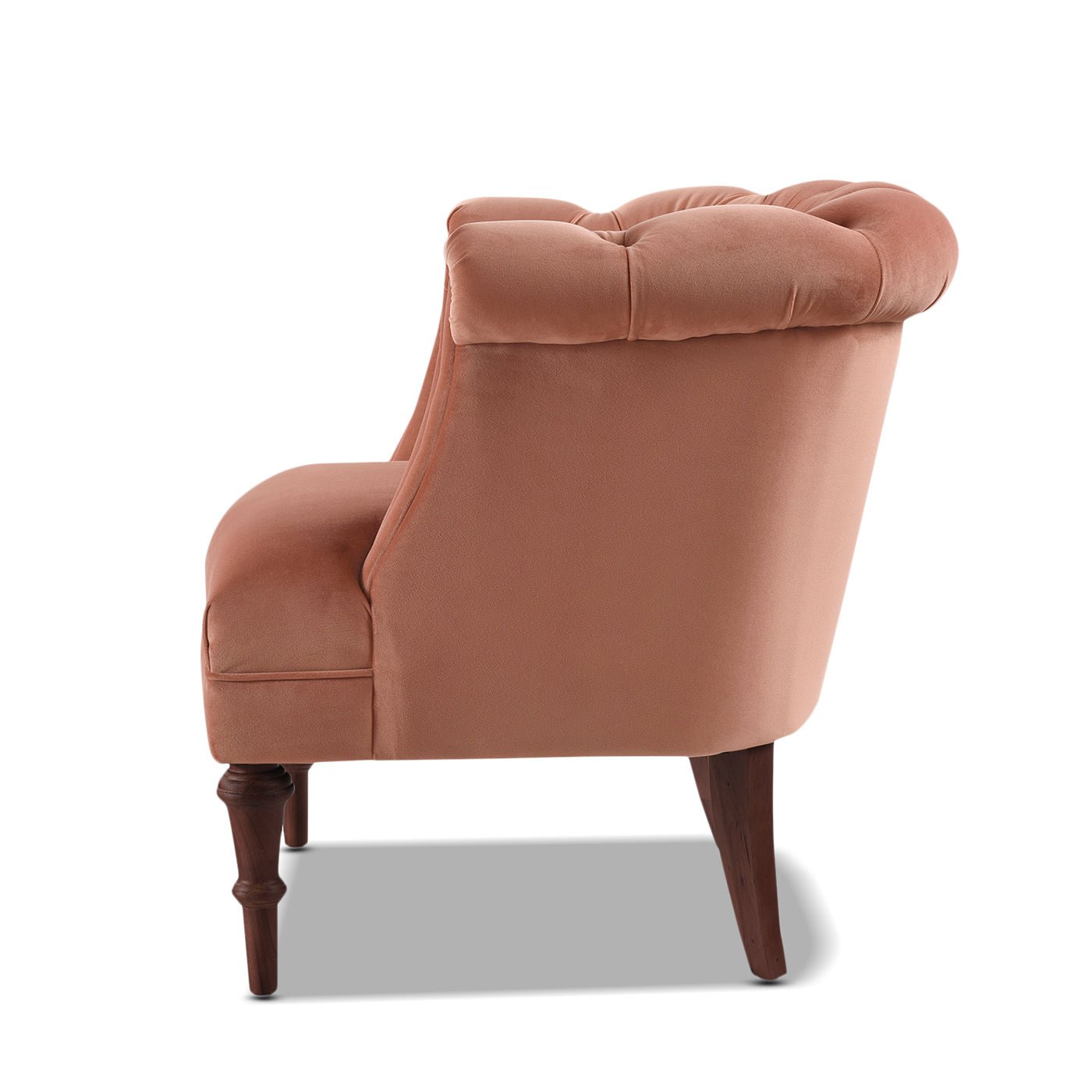 Comforts Upholstered Accent Chair with Recessed Arms and Barrel Design ...