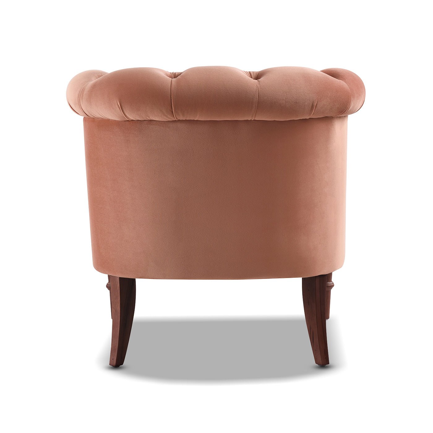 Comforts Upholstered Accent Chair with Recessed Arms and Barrel Design ...