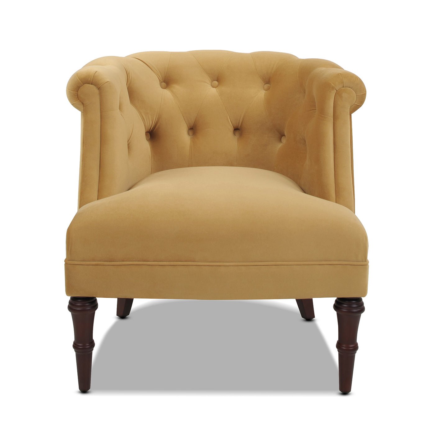 Comforts Upholstered Accent Chair with Recessed Arms and Barrel Design ...
