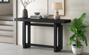 Contemporary Console Table with Industrial Inspired Concrete Wood Top ...
