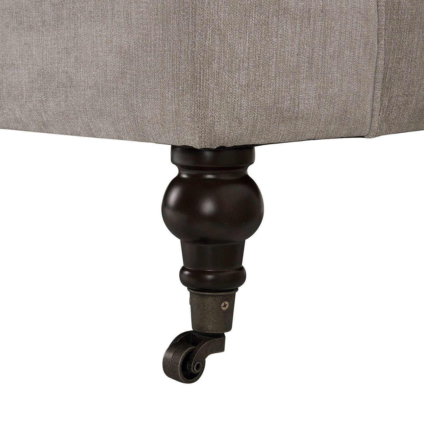 Creations Upholstered Sofa with Metal Casters and 3 Cushions Tightback ...