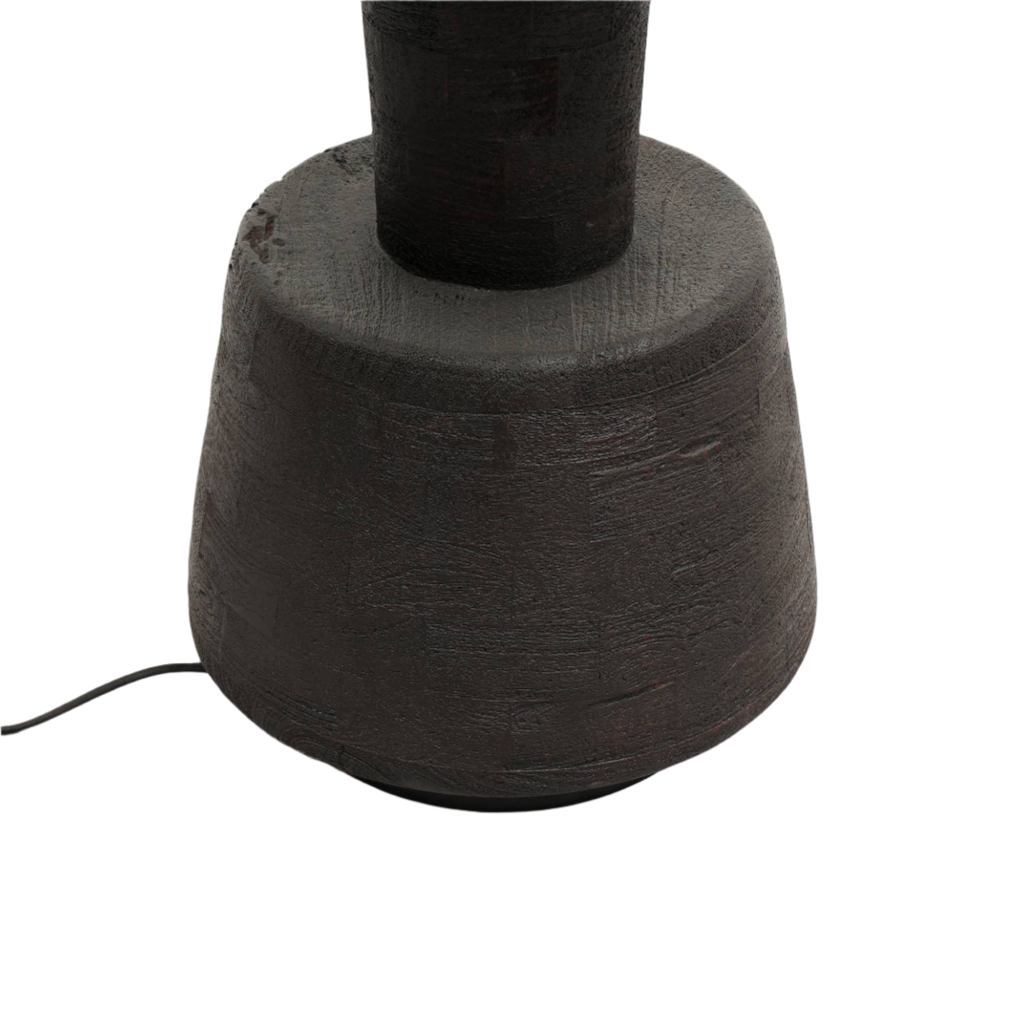 Decorative Table Lamp with Wooden Base-16.5X16.5X29" - Pier 1