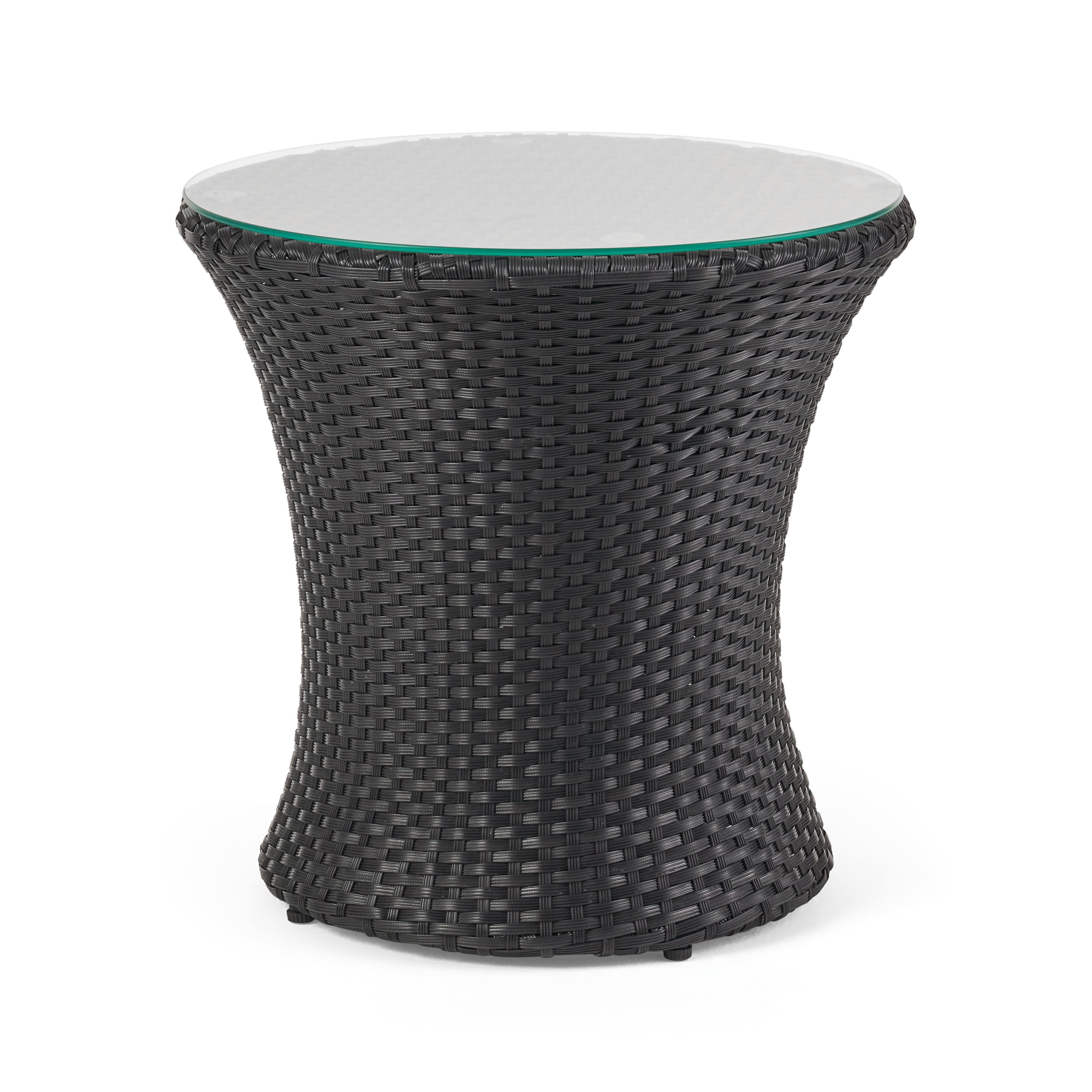 Vanadinite 3-Piece Outdoor Chat Set with Glass Table and 2 Armless ...