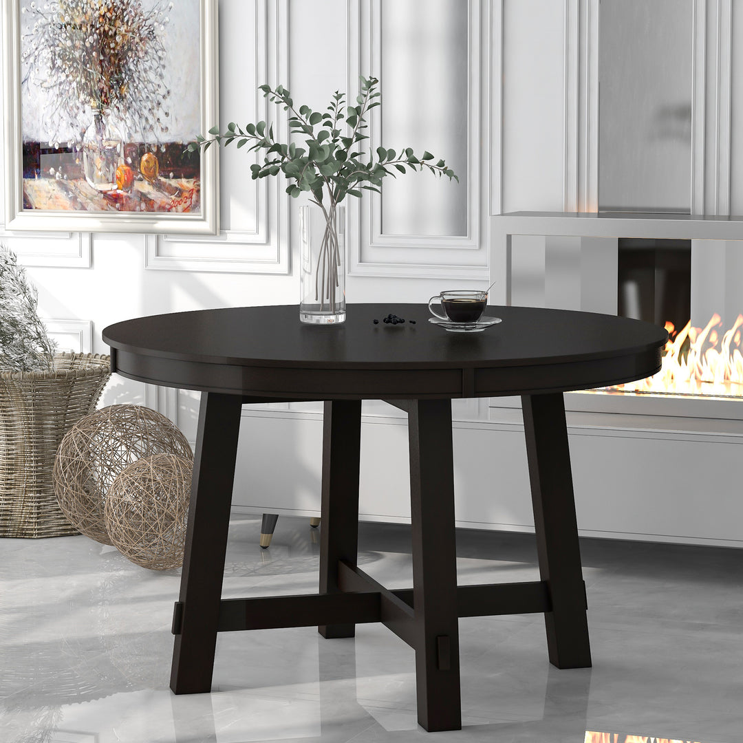 Gia Farmhouse Round Extendable Dining Table with 16" Leaf – Pier 1