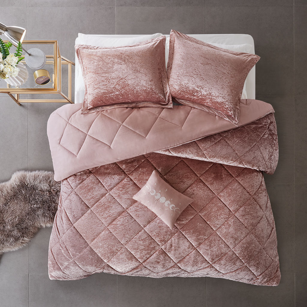 Velvet Twin/Twin XL Comforter Set with Throw Pillow – Pier 1