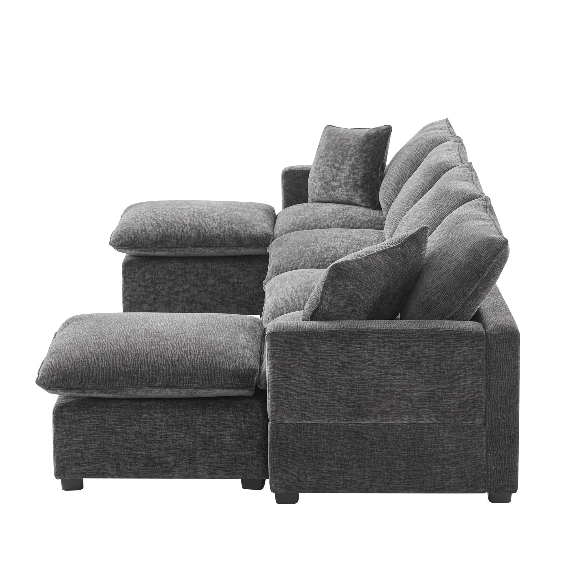Chenille Modular U-Shape Sectional Sofa, Seats 6 – Pier 1