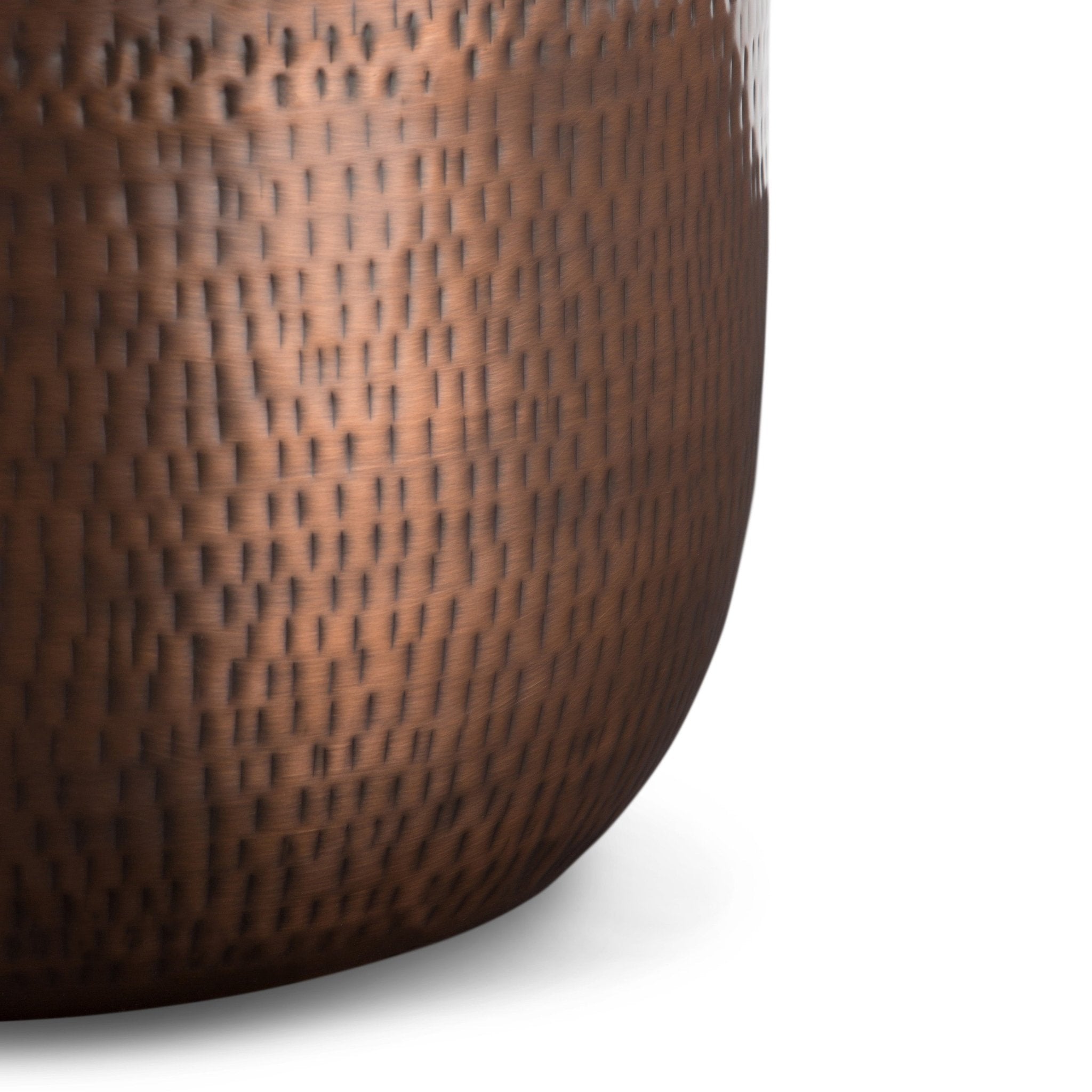 Destiny Drum-Shaped Hammered Accent Table with Removable Top - Pier 1