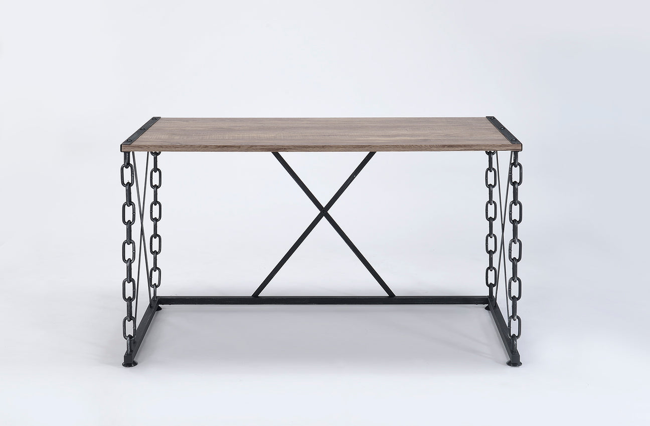 Jodie Rustic Oak & Antique Black Finish Writing Desk – Pier 1