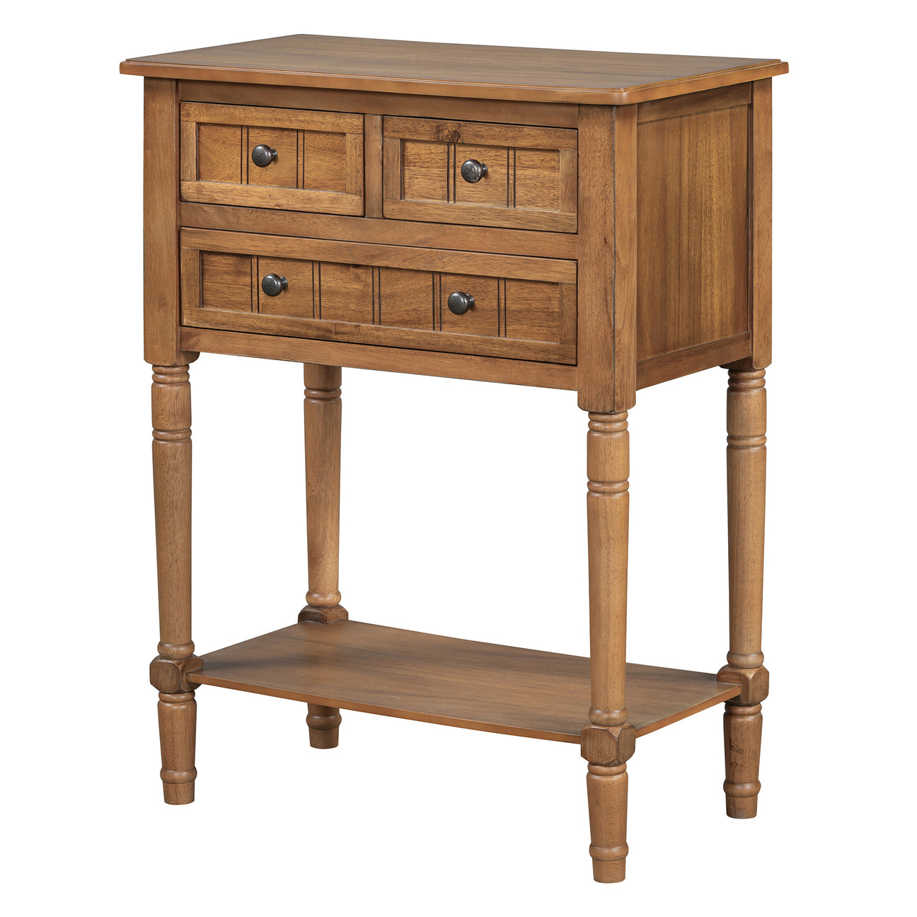 Conquest Narrow Console Table with 3 Drawers and Bottom Shelf - Pier 1