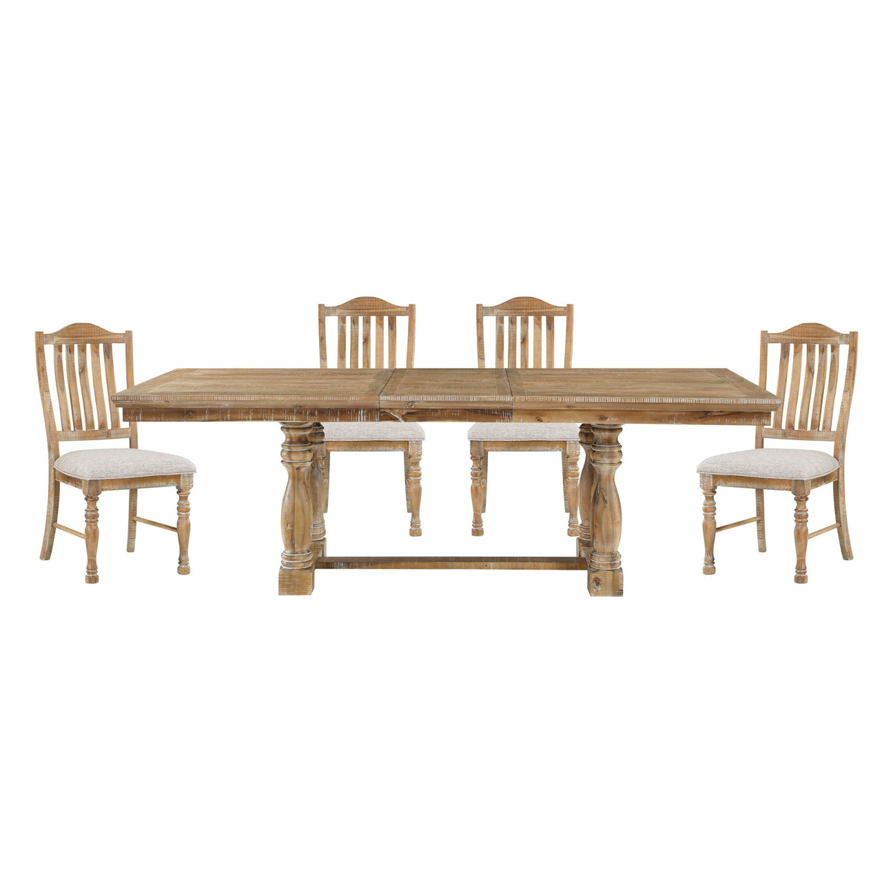 Eternalx 5-Piece Dining Set with Extendable Table and 4 Side Chairs ...