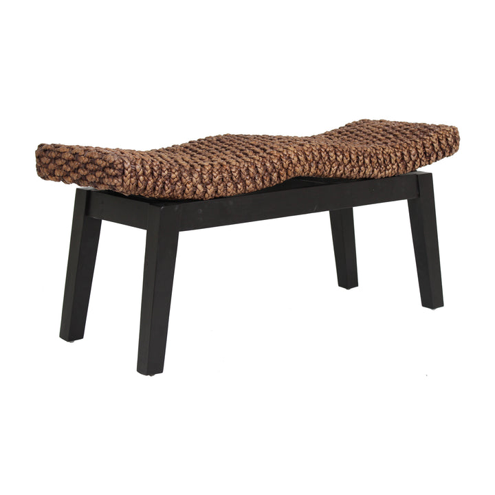 Wicker and Wood Wave Double Bench - Pier 1