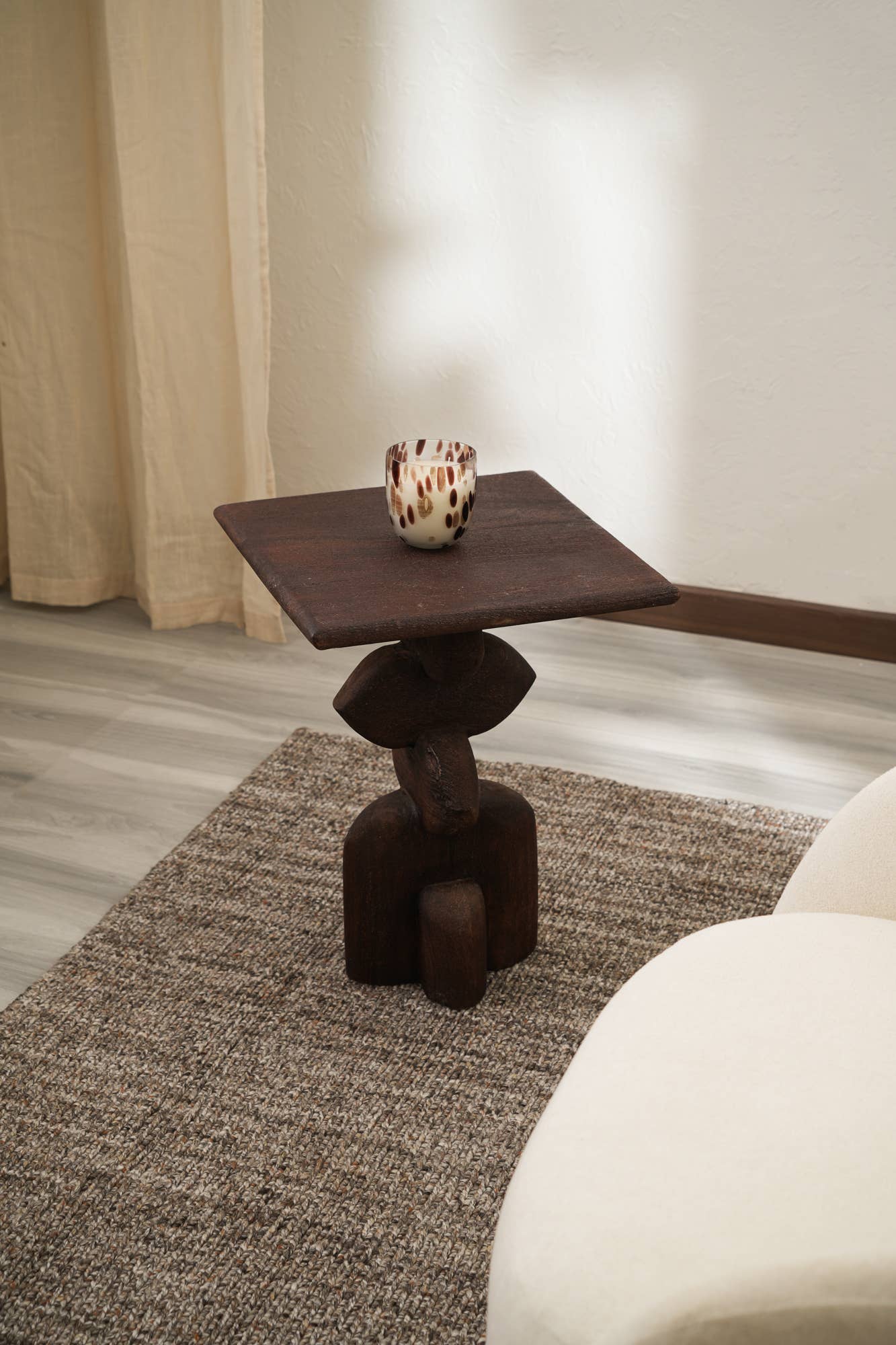 Decorative Wooden End Table For Living Room-16X16X22" - Pier 1