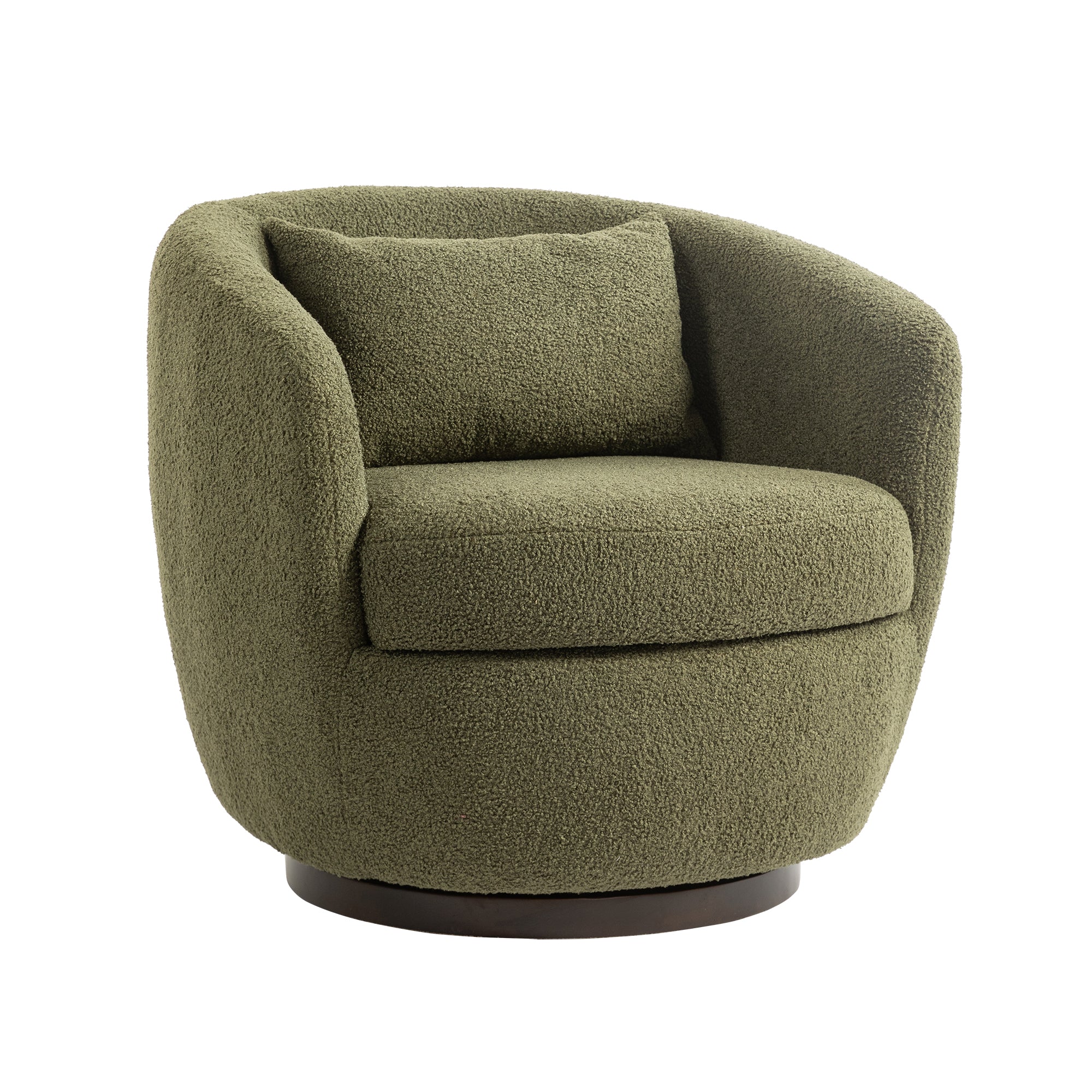 Upholstered Swivel Barrel Chair with Metal Base and Storage - Pier 1